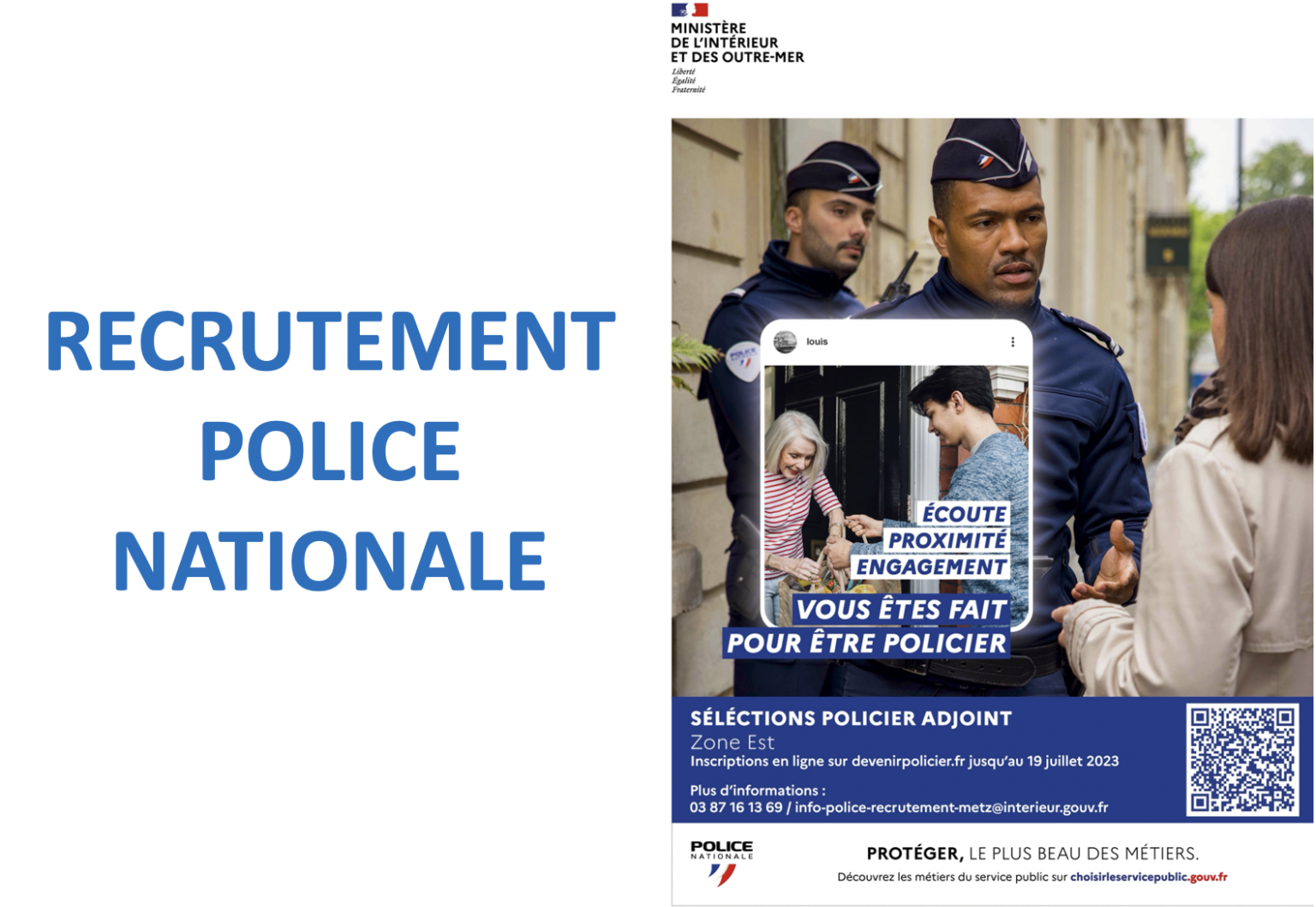 RECRUTEMENT POLICE NATIONALE - Mairie de DUNG